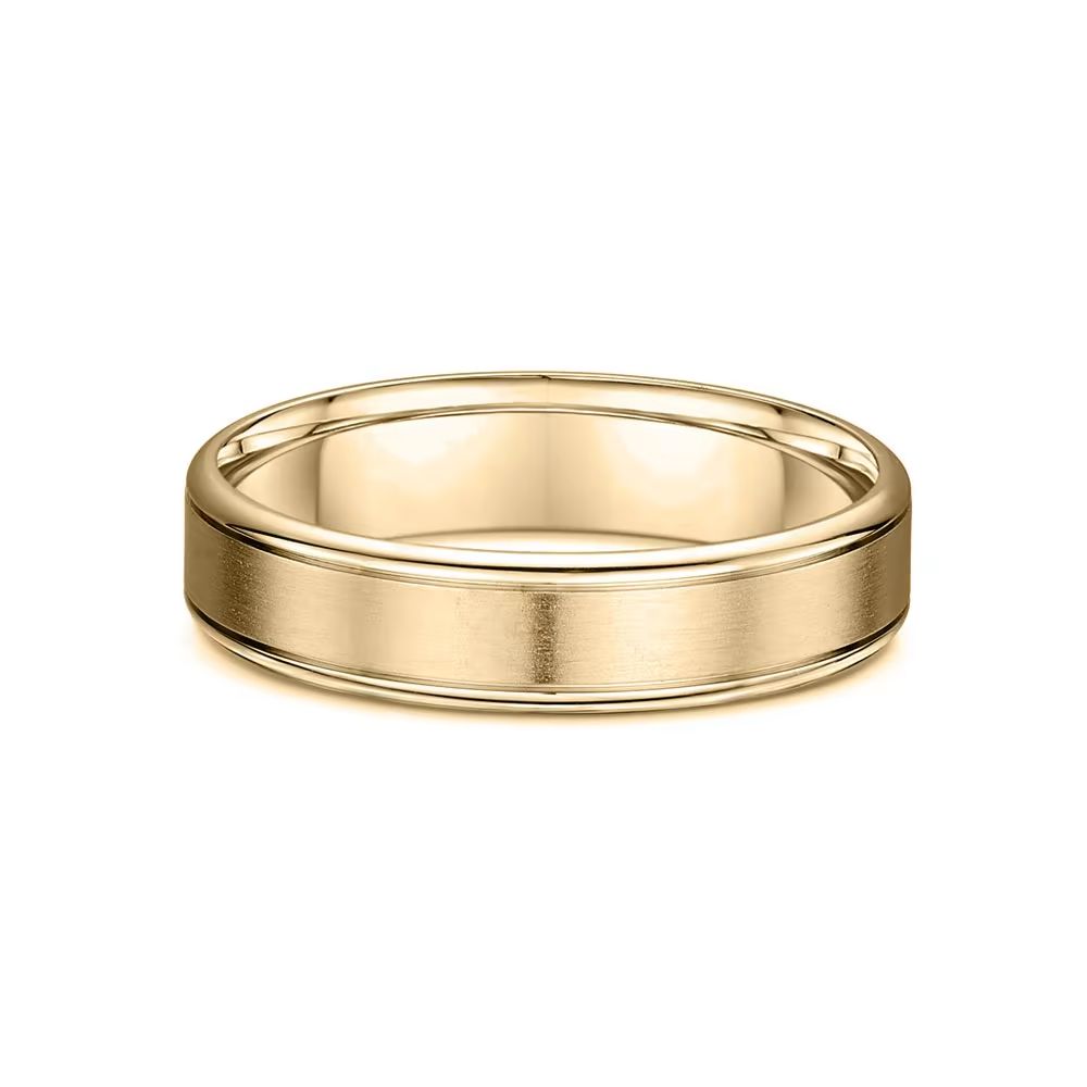 4mm Matt And Polish Mens Wedding Ring | Temple & Grace USA
