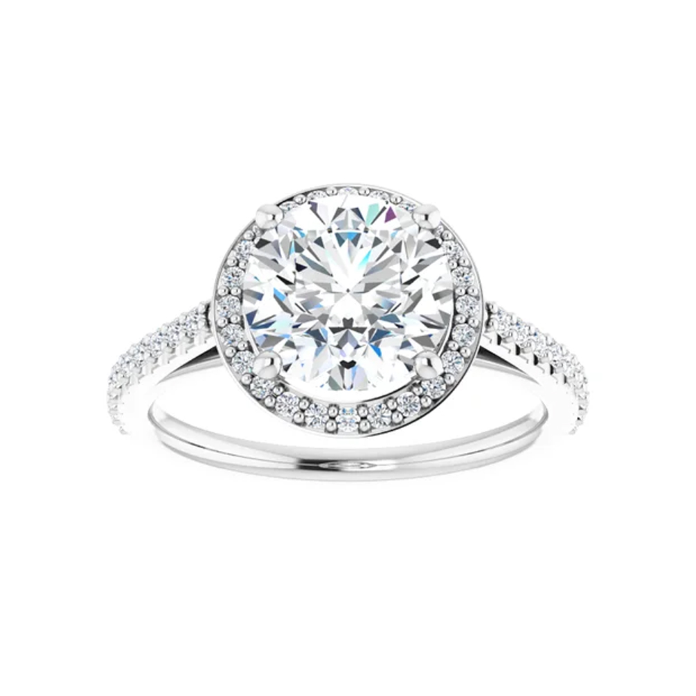 Micro pave engagement ring | Temple & Grace USA