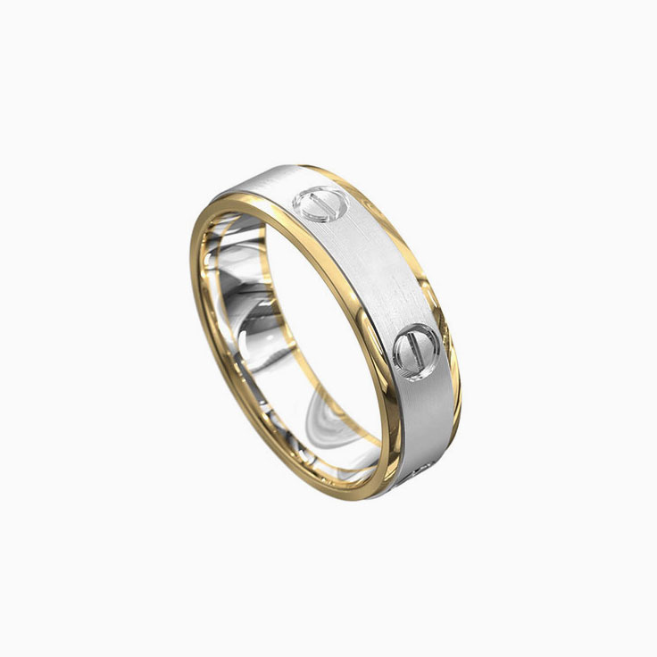 Men's Two Tone Metal Rings | Temple and Grace USA
